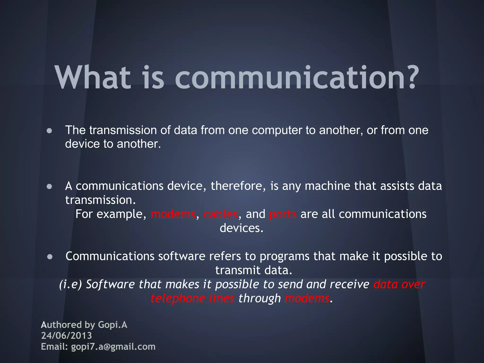Communication protocol presentation | PDF