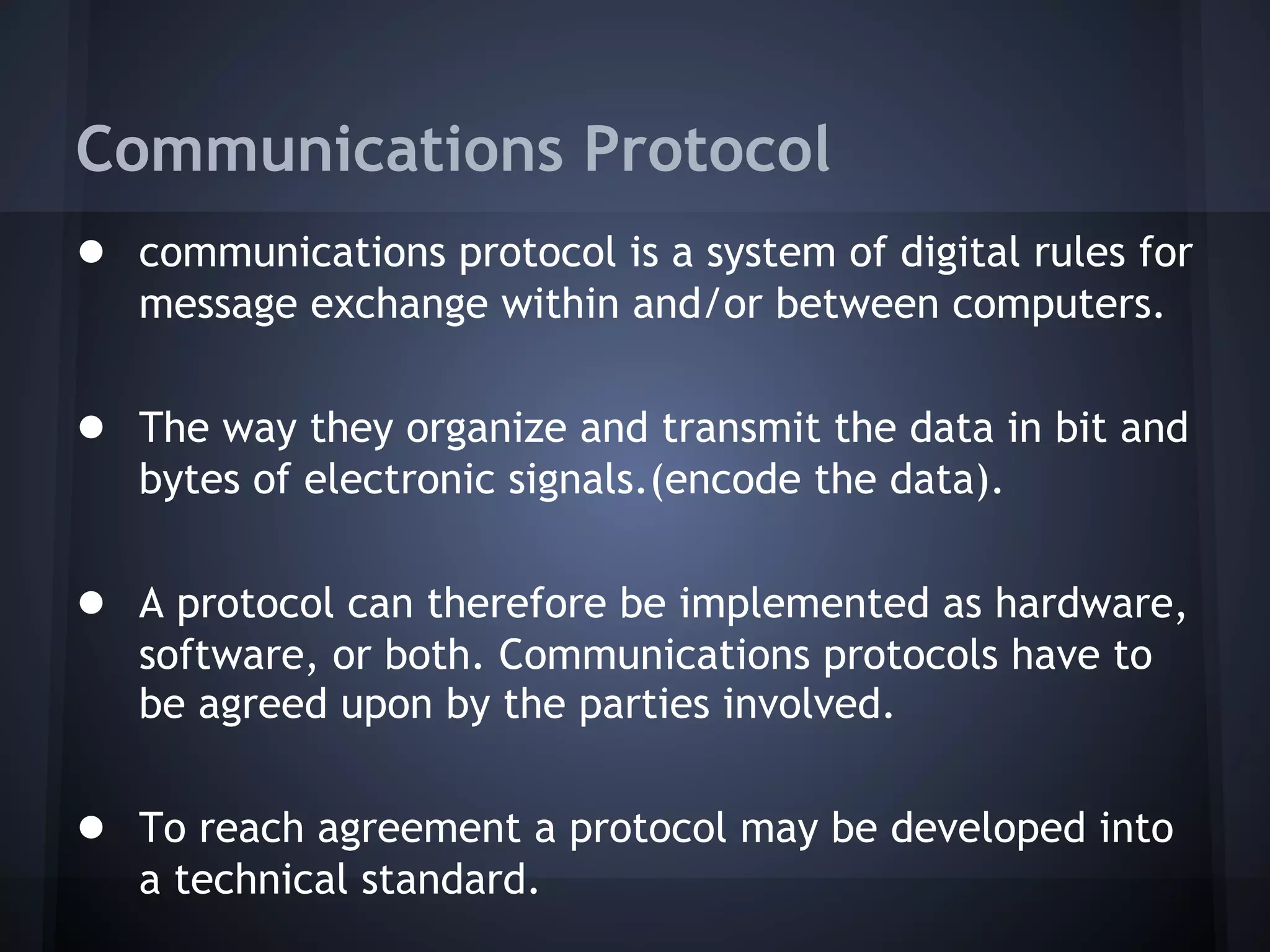 Communication protocol presentation | PPT