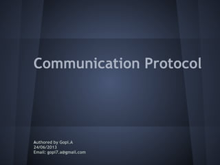 Communication protocol presentation | PDF