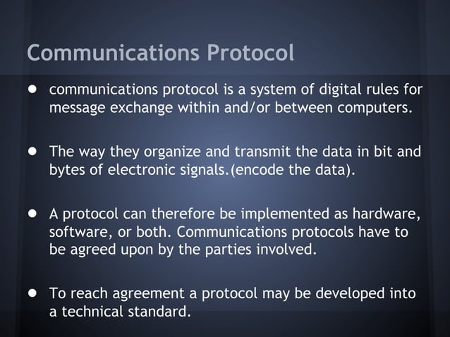 Communication protocol presentation | PDF