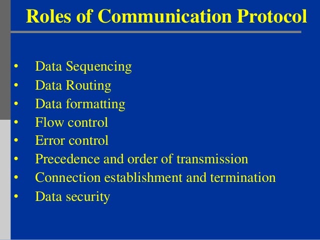 Communication protocols