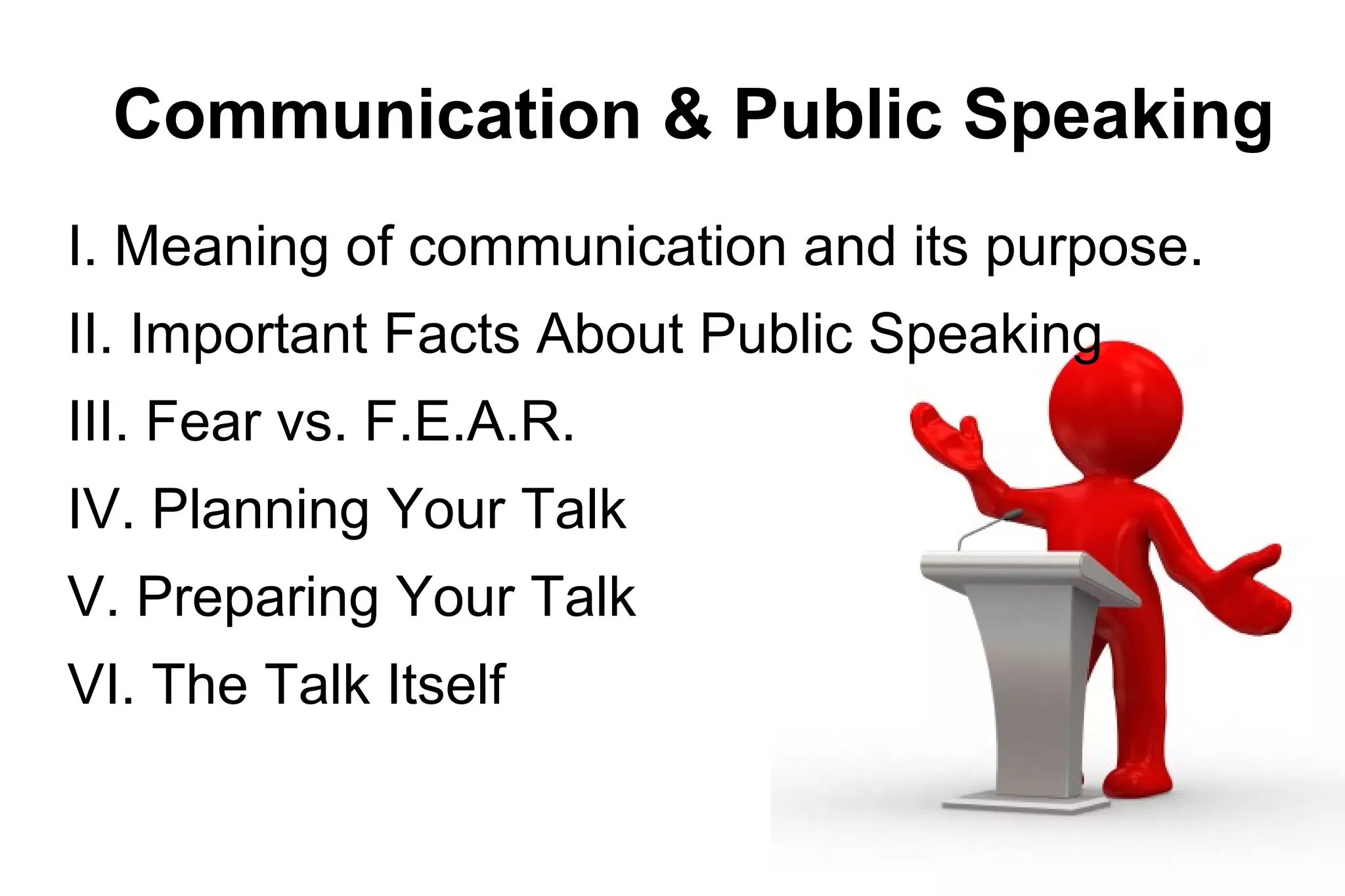 Communication & public speaking | PPT