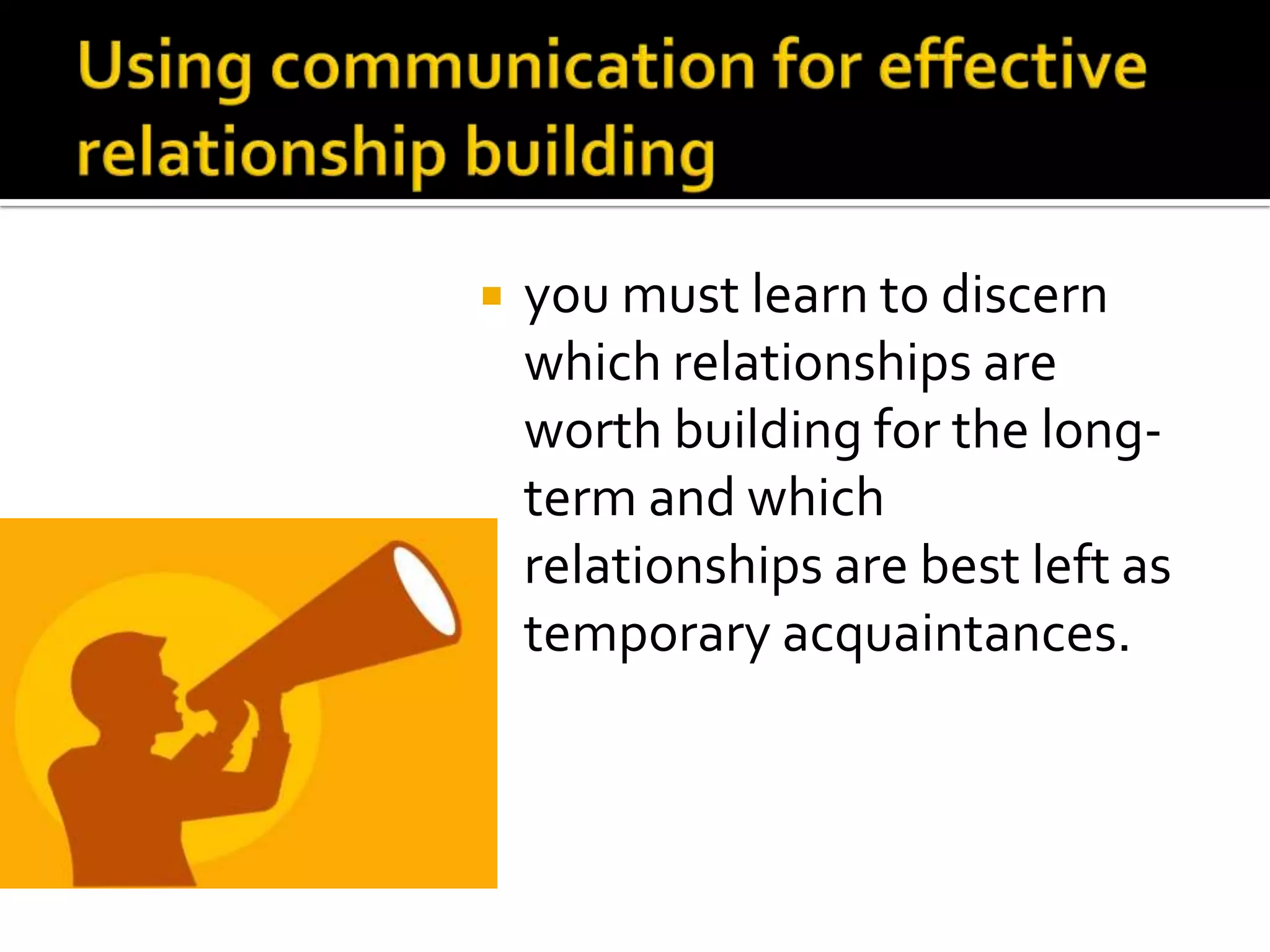Communication & relationship building | PPTX