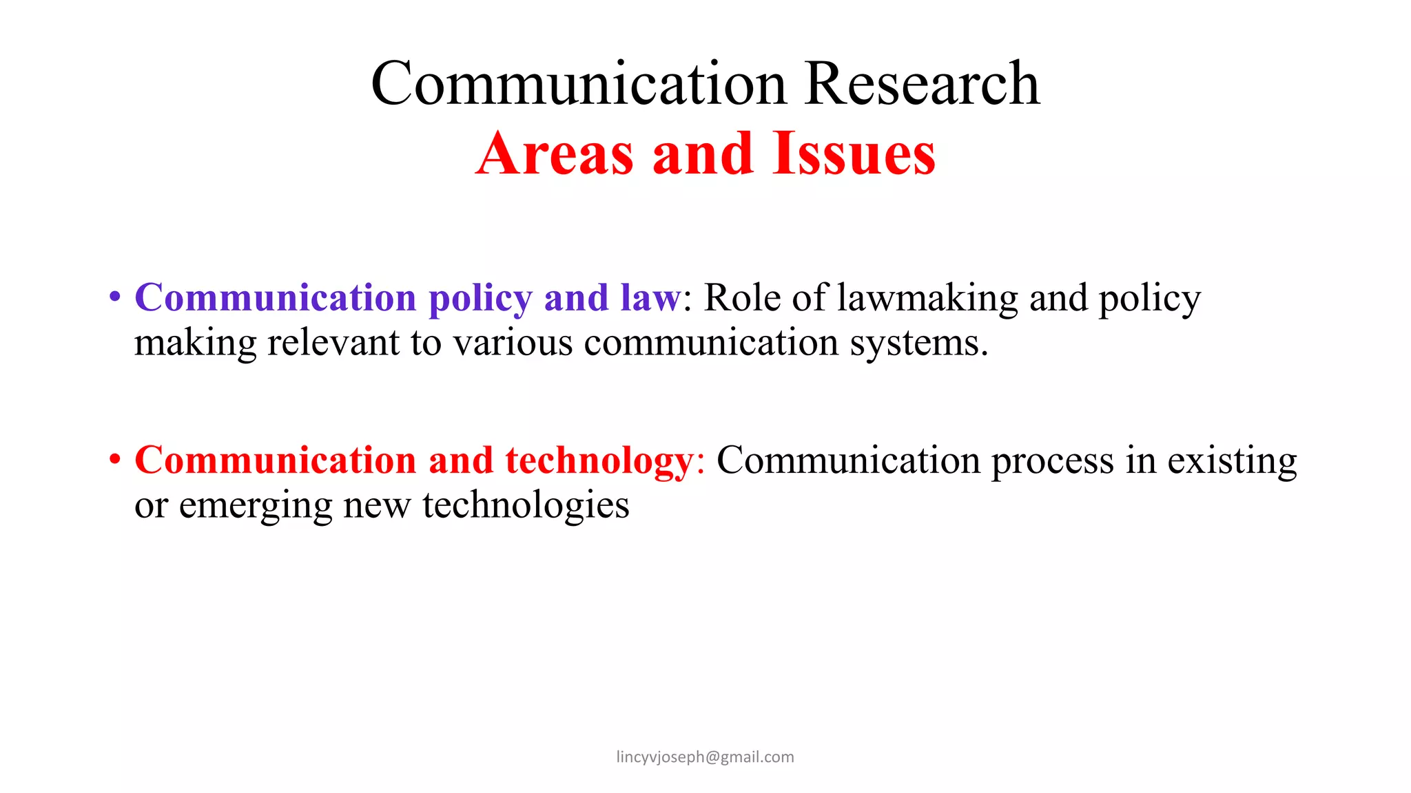 Communication research | PPTX
