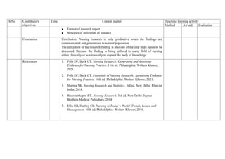Comprehensive Nursing Research Lesson Plan on Communication and ...