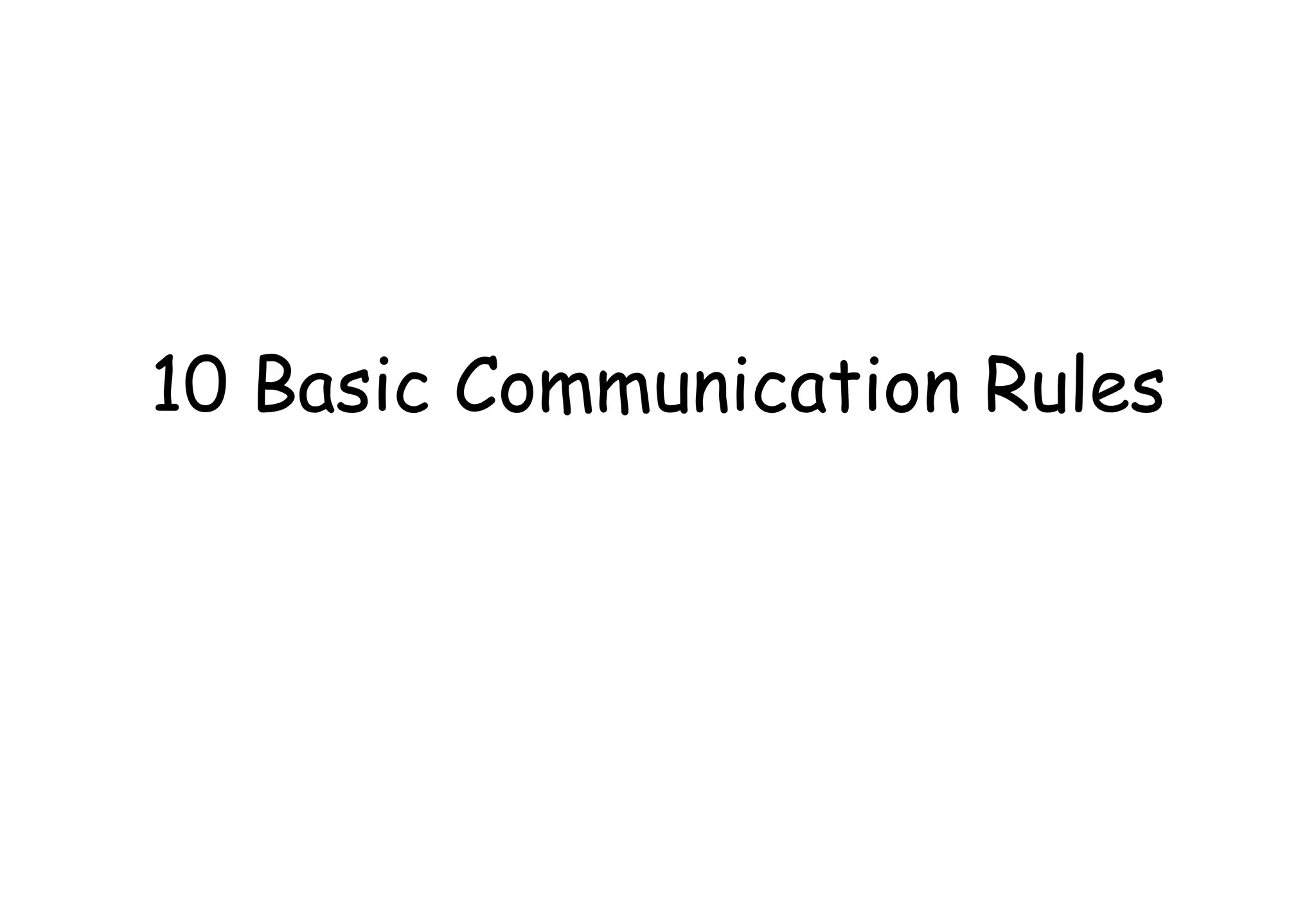 Communication Rules | PPT