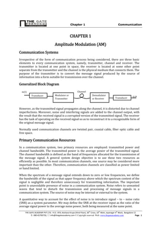 Electronics and Communication Engineering : Communications, THE GATE ...
