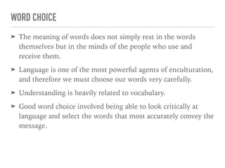 Language in Critical Thinking | PDF