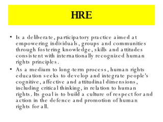 Communications and Human Rights Education | PPT | Education