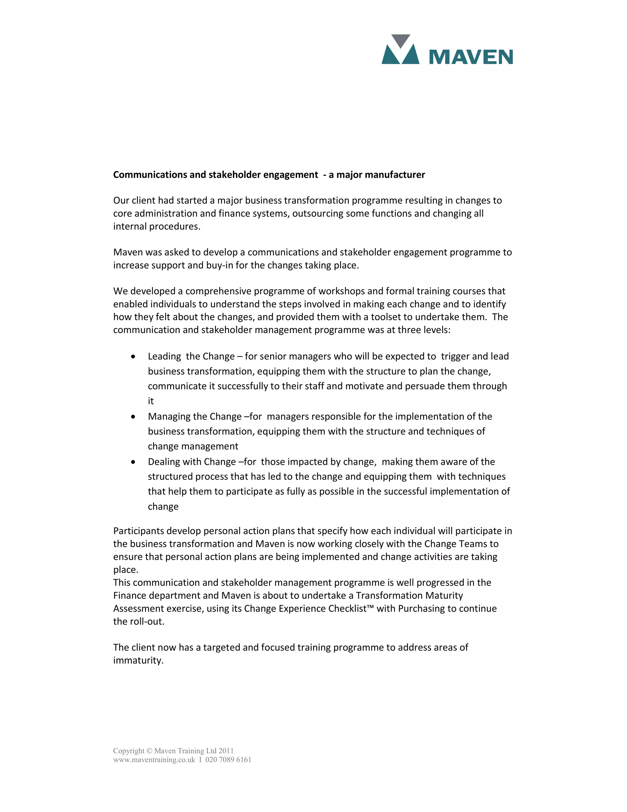 Communications and stakeholder engagement | PDF