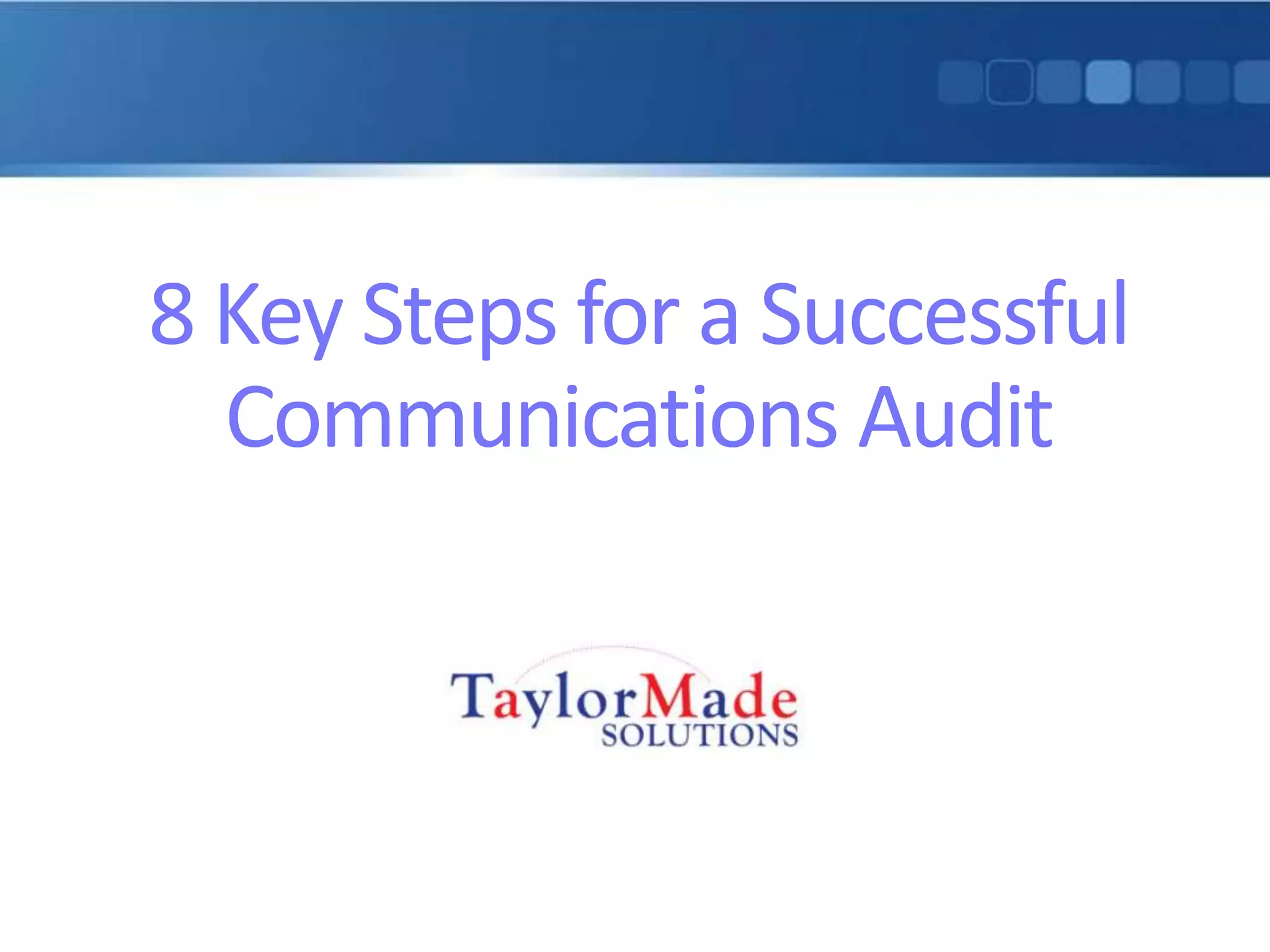 Communications audit | PPTX