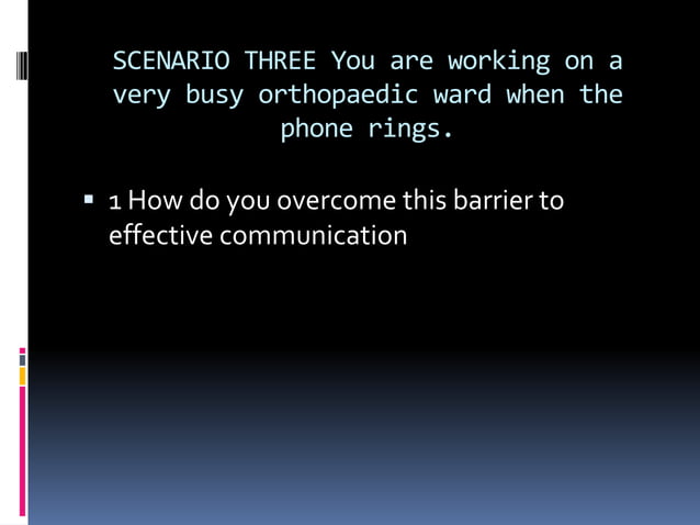 Communication scenarios | PPTX