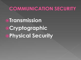 Communication security | PPTX