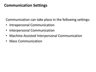 Communication Settings | PPTX