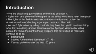 Problem Solving Panel Discussion: Gun violence history, causes and ...