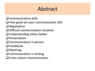 Communication skill | PPT