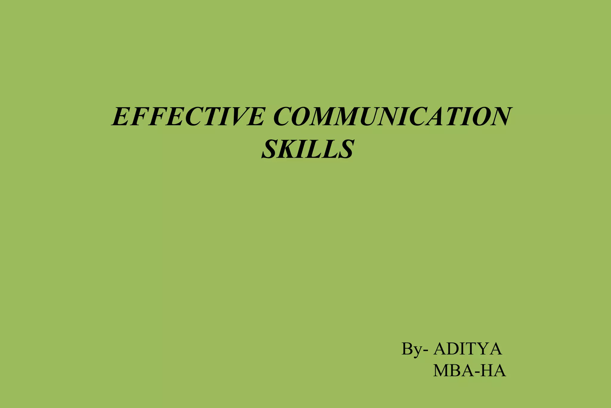 Effective Communication skill | PPT