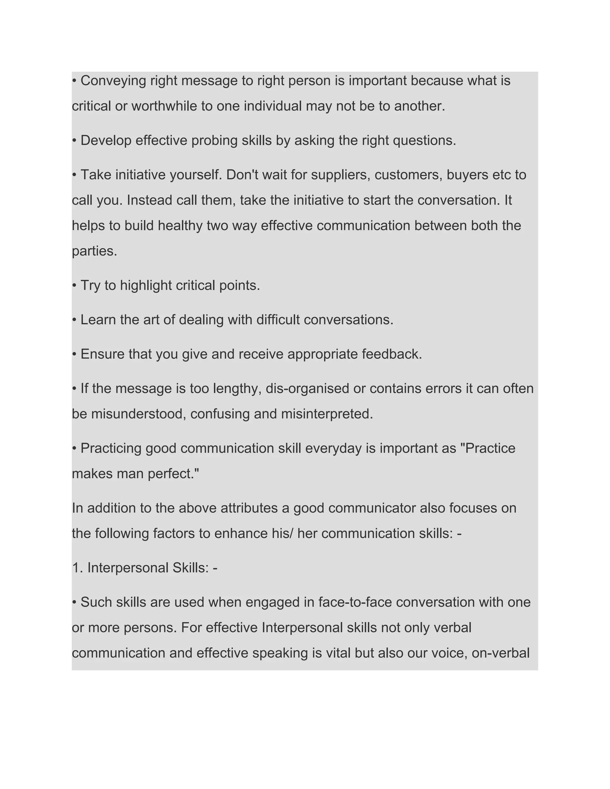 Communication skill | PDF
