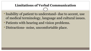 COMMUNICATION SKILL, body language, patient interview techniques | PPT