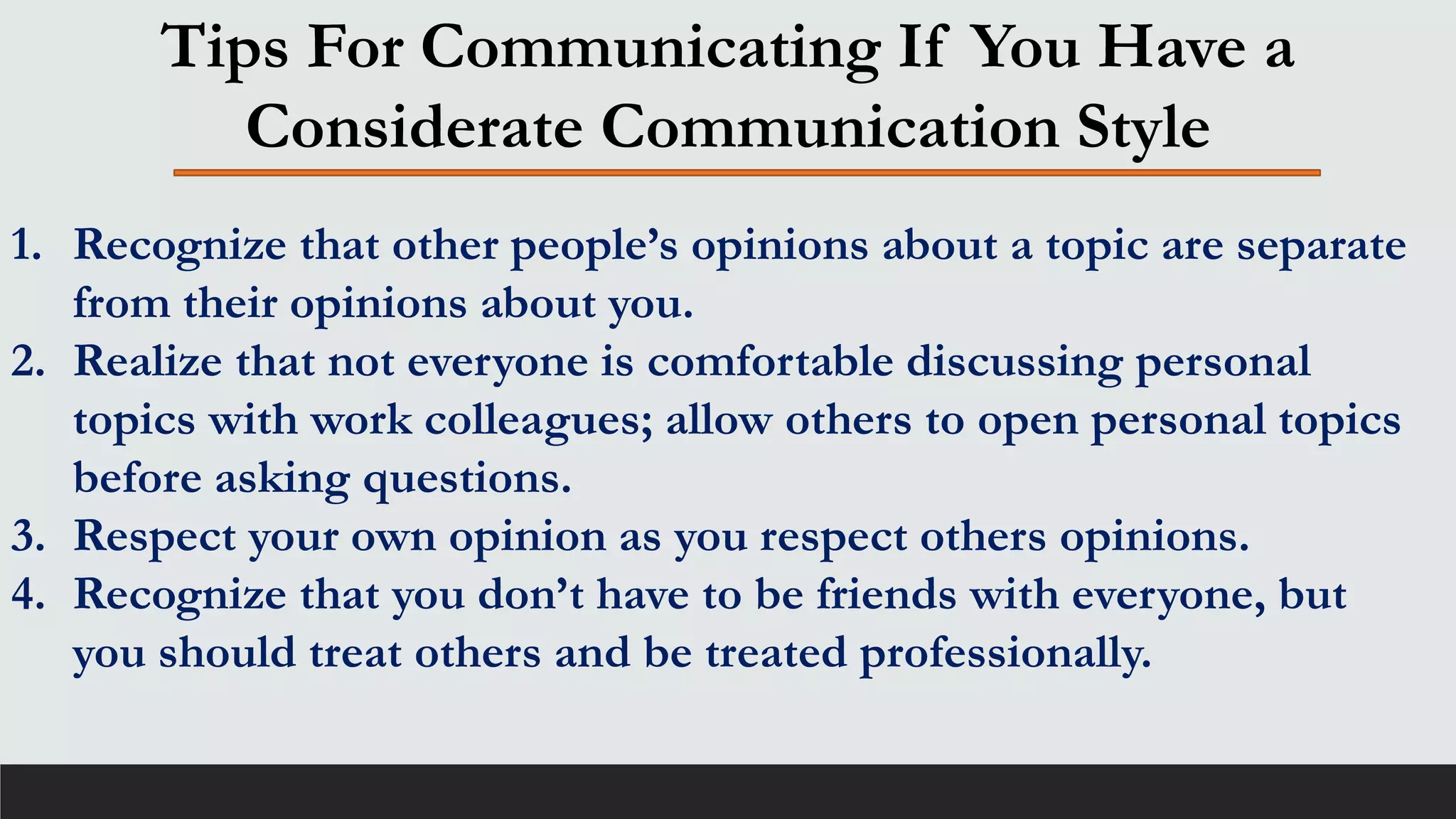 Communication skill || Type of communication || considerate ...