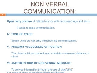 Communication skill for the pharmacist | PPTX