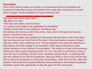 Communication skill games | PPT