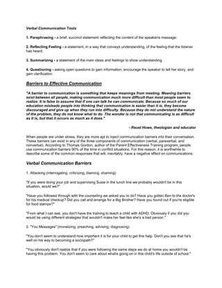 Communication skills | DOCX