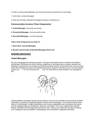 Communication skills | DOCX