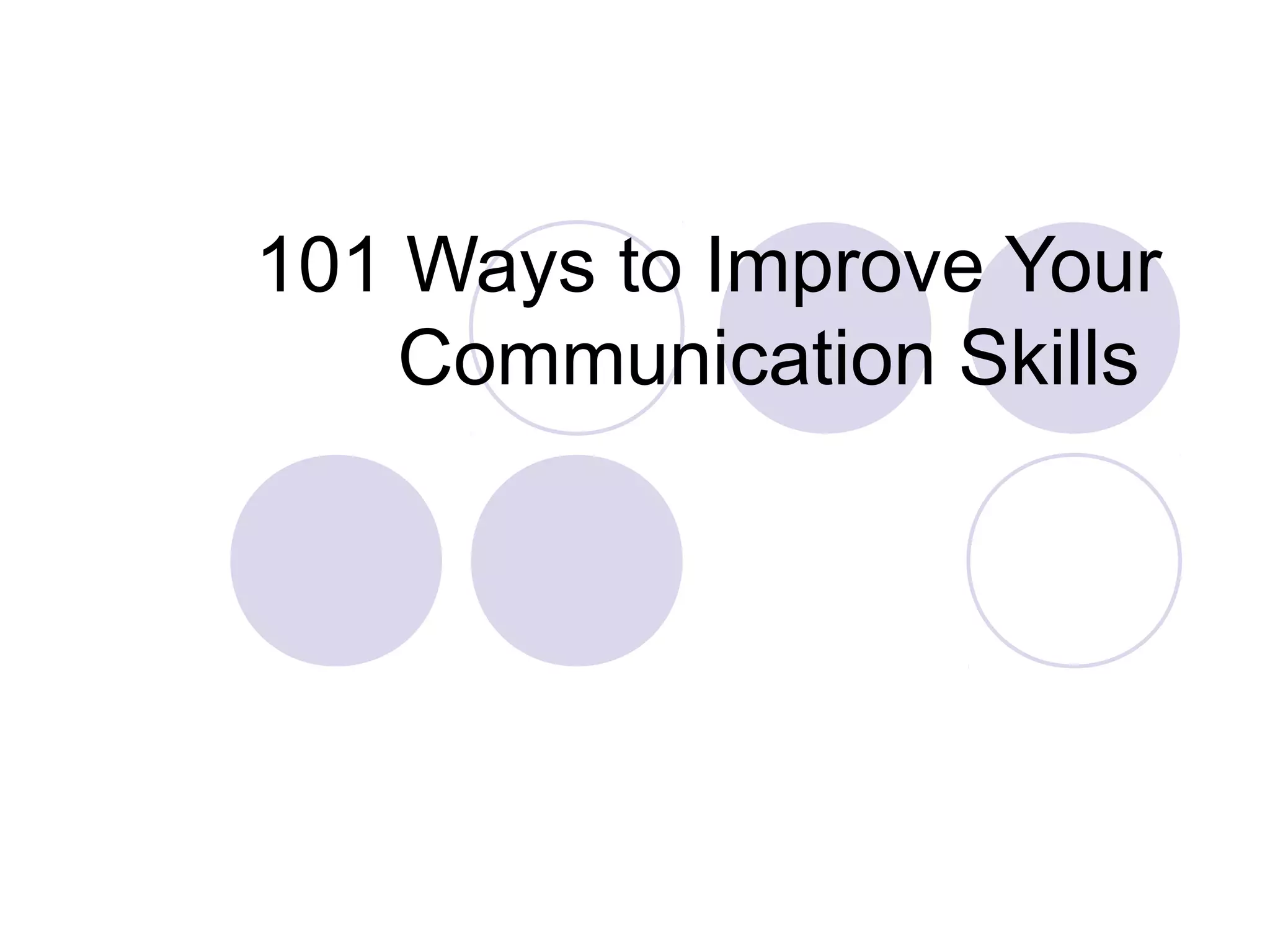 Communication skills | PPS
