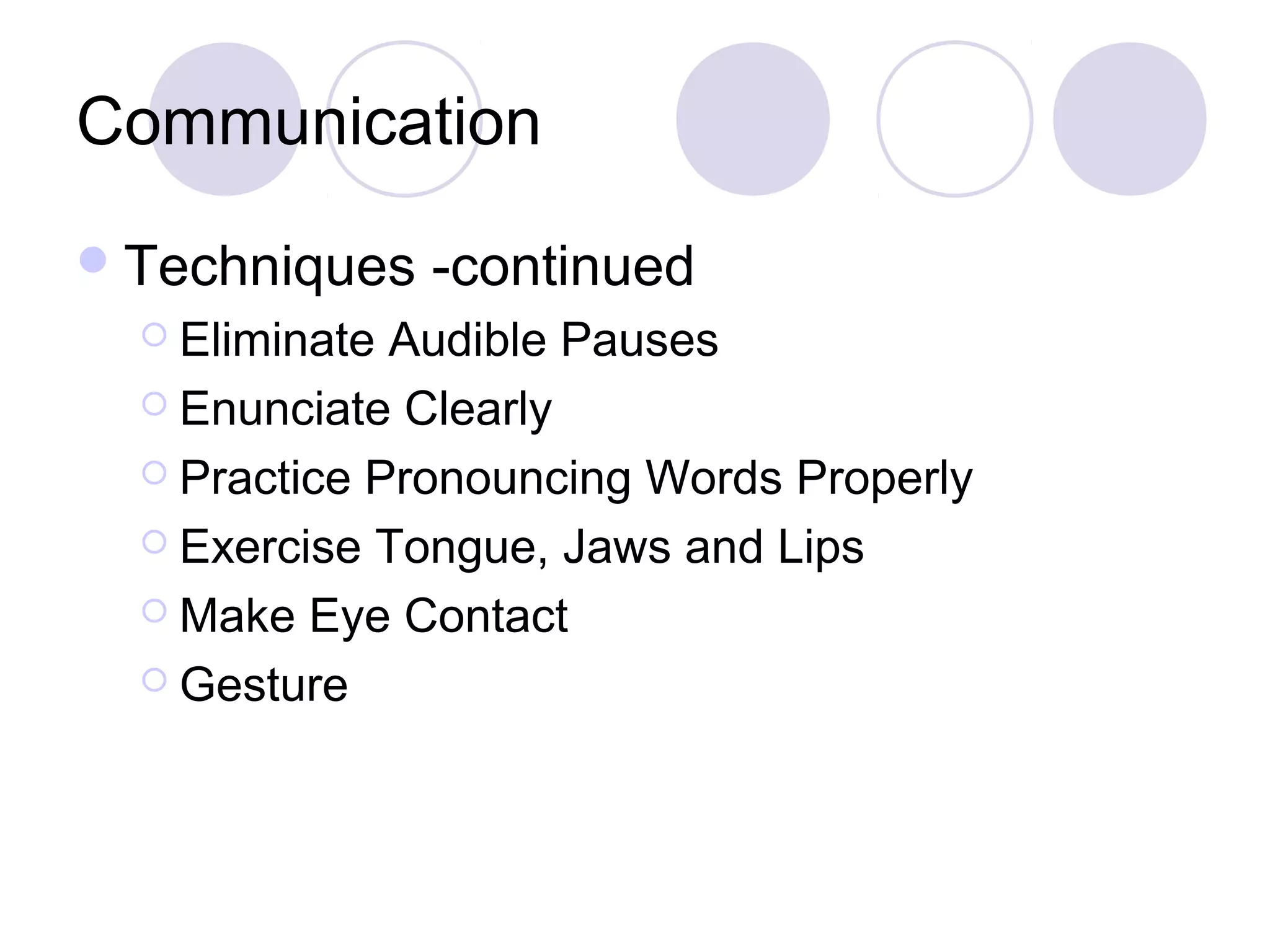 Communication skills | PPS