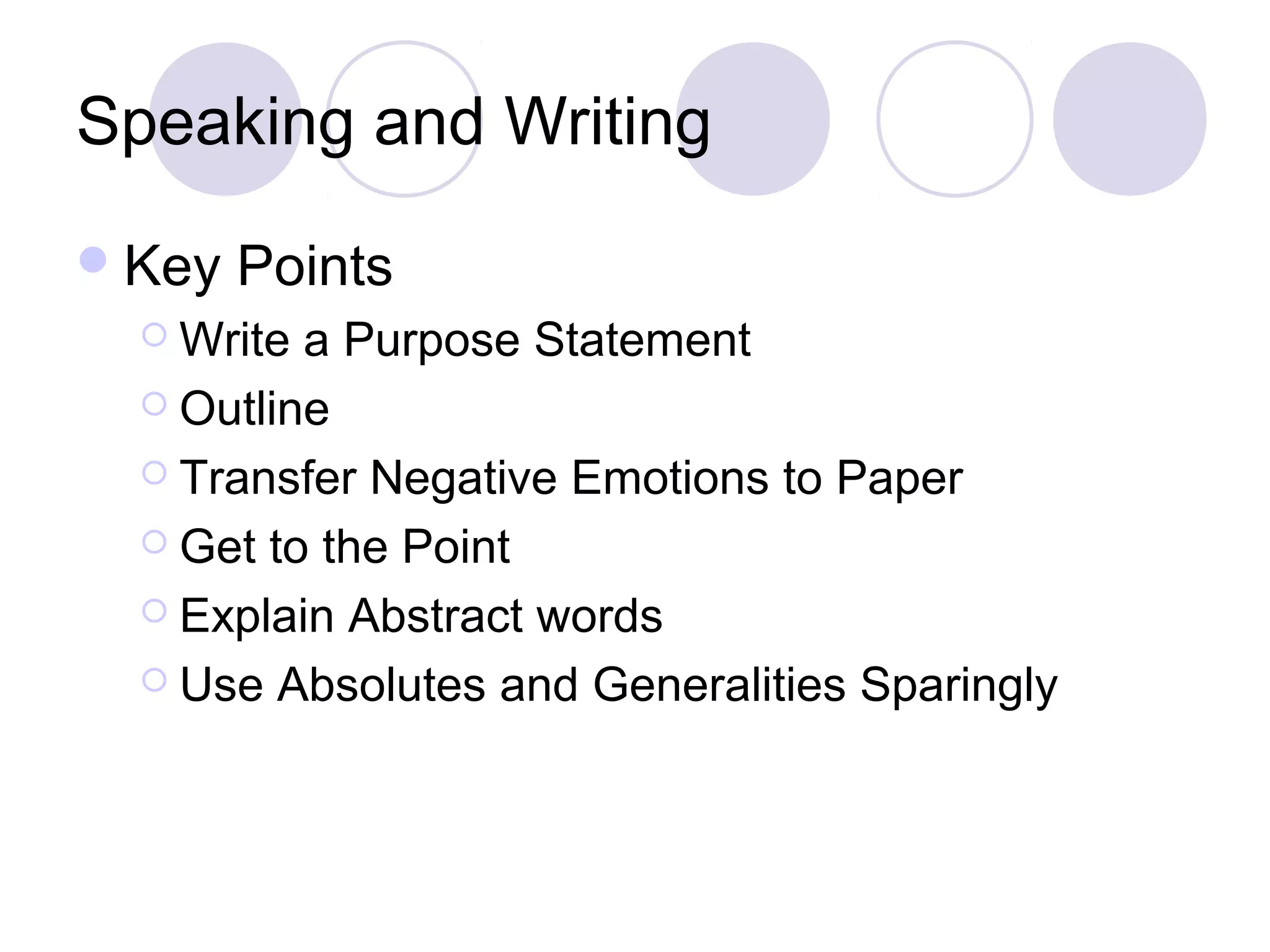 Communication skills | PPS