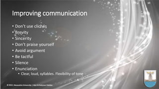 Communication Skills By Abd Al-Rahman Habiba | PPTX