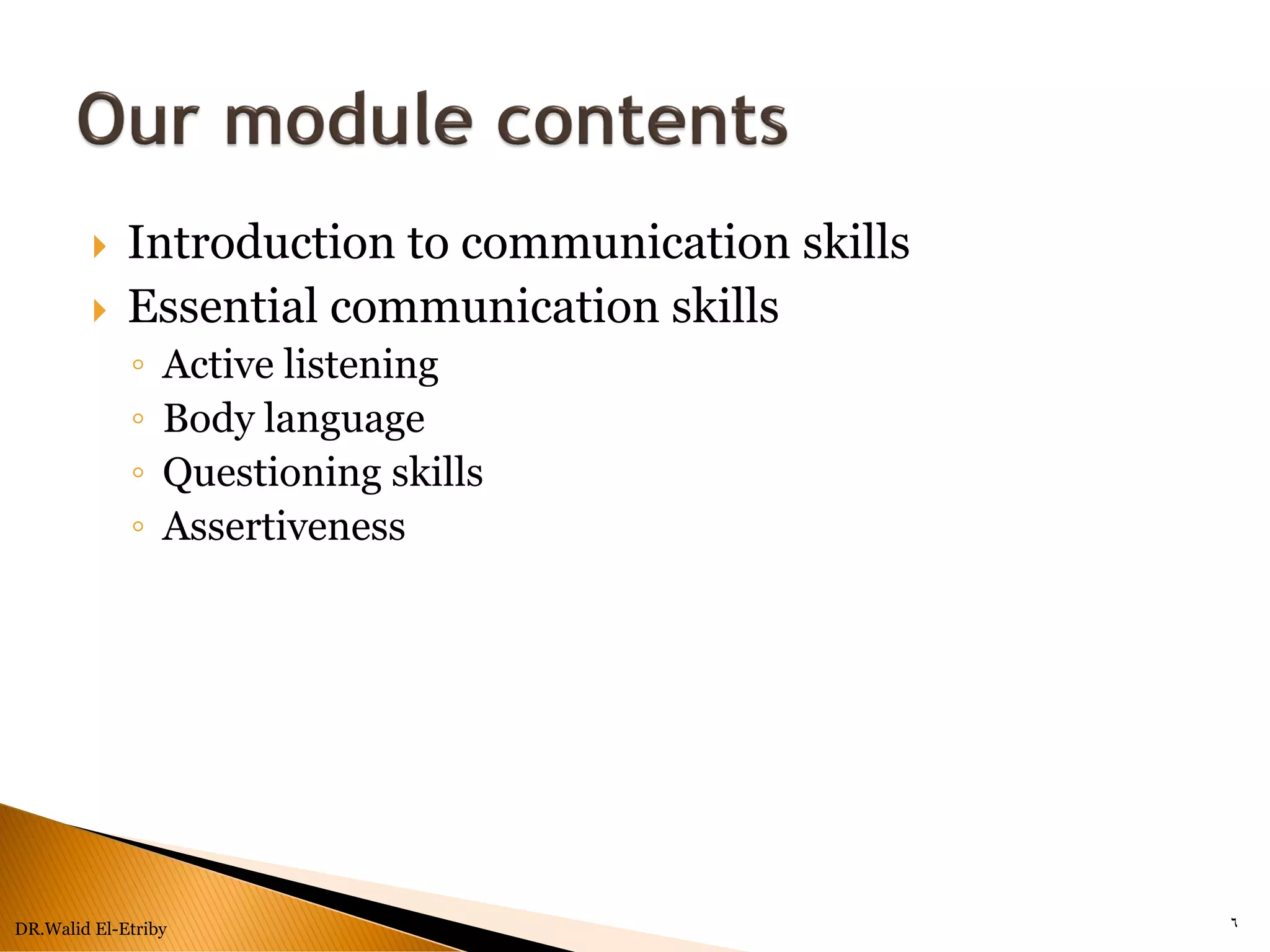 Basic Communication skills | PDF