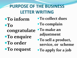 Business letter writing | PPTX