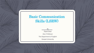 Communication skills: LSRW | PPTX