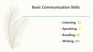 Communication skills: LSRW | PPTX