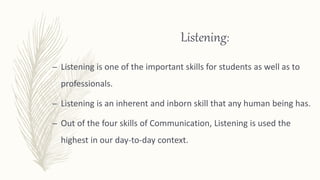 Communication skills: LSRW | PPTX