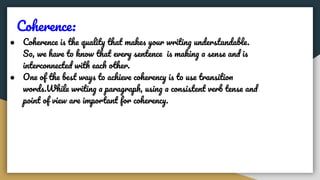 Paragraph Writing and its structure. | PDF