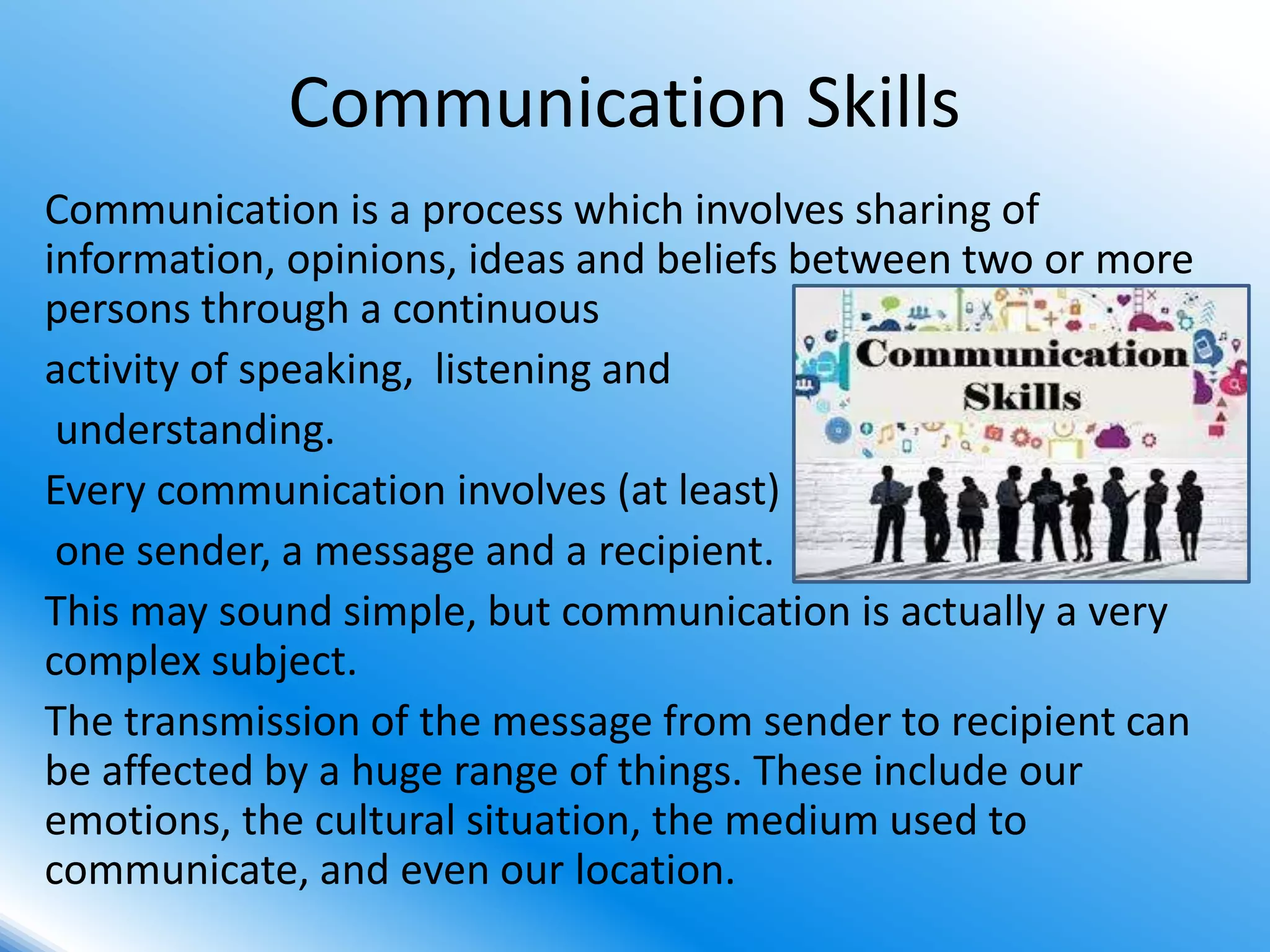 Communication skills class -X | PPTX