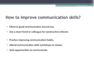 Communication skills.. explaining the different consequences. | PPTX