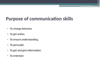 Communication skills.. explaining the different consequences. | PPT