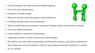 COMMUNICATION SKILLS in Community Health Nursing and its Detailed ...