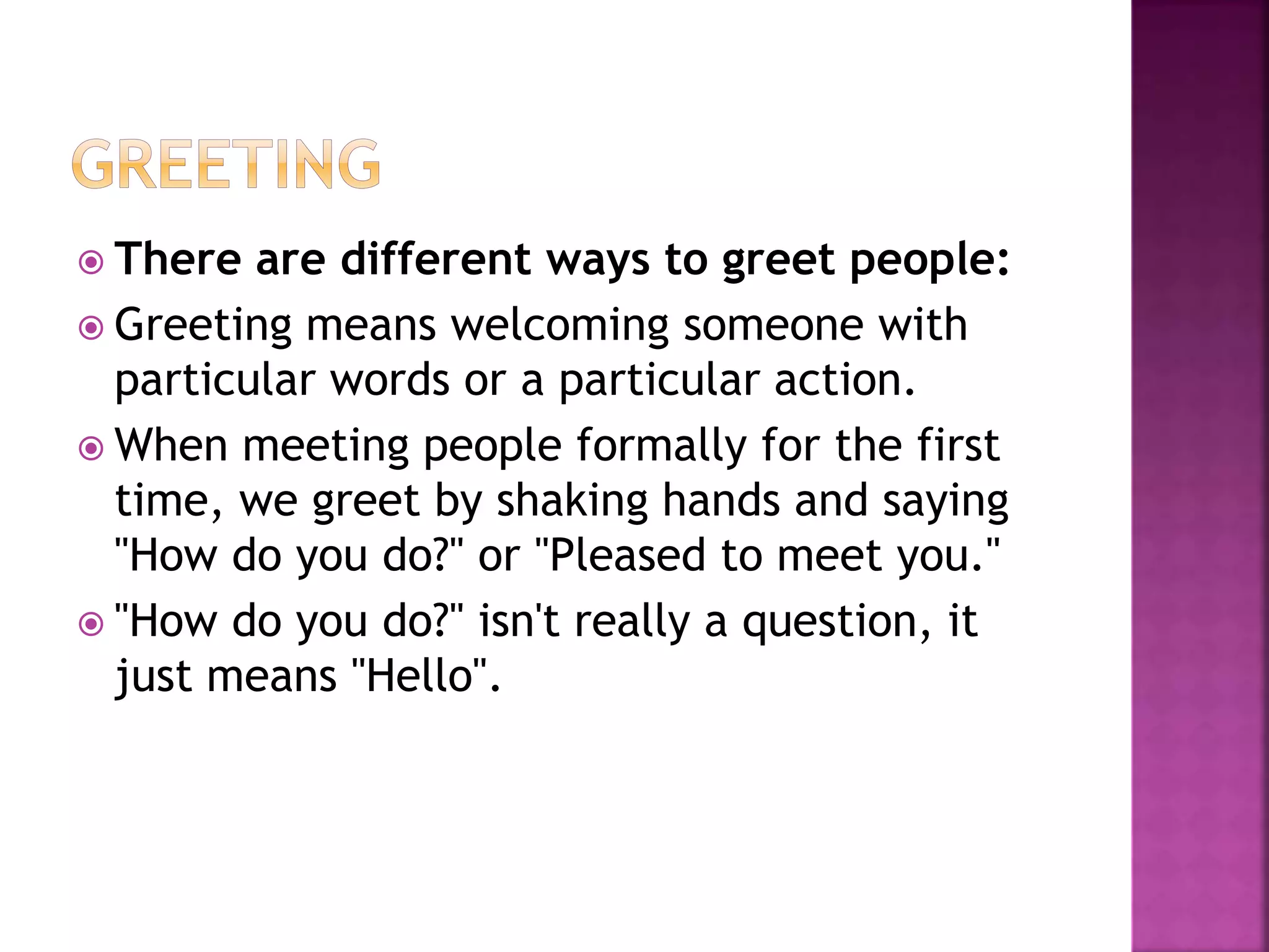 Communication skills greet and introduce | PPTX