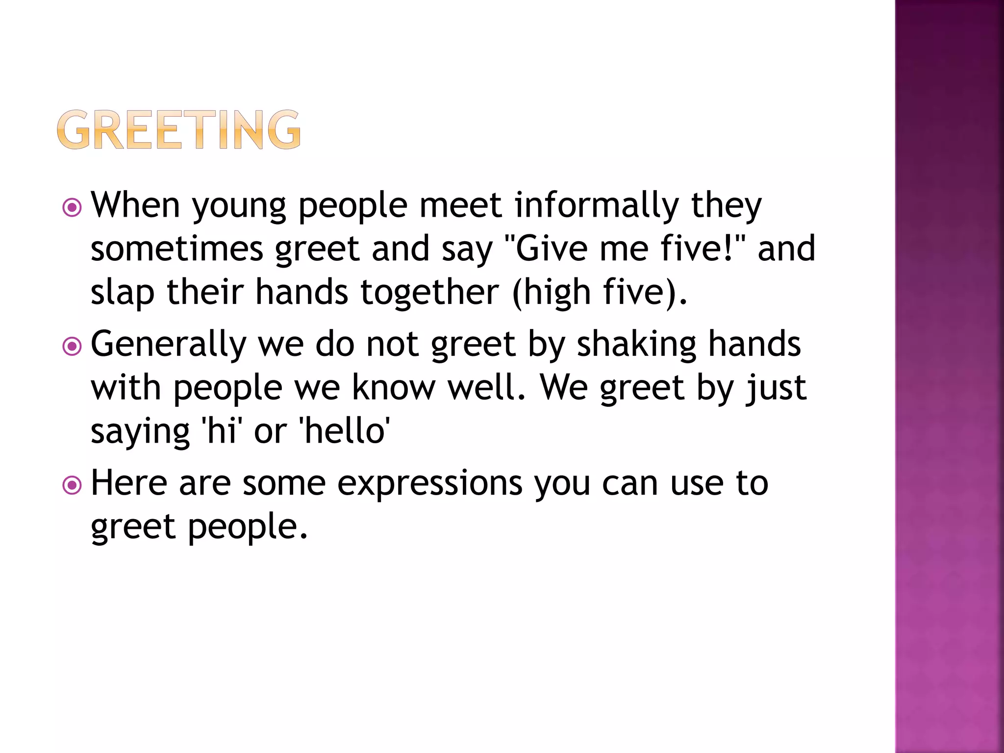 Communication skills greet and introduce | PPTX