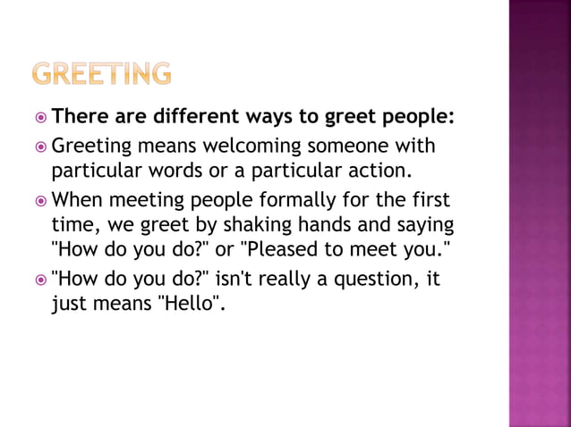 Communication skills greet and introduce | PPTX