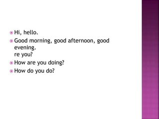 Communication skills greet and introduce | PPTX