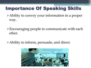 Importance Of Speaking Skills
