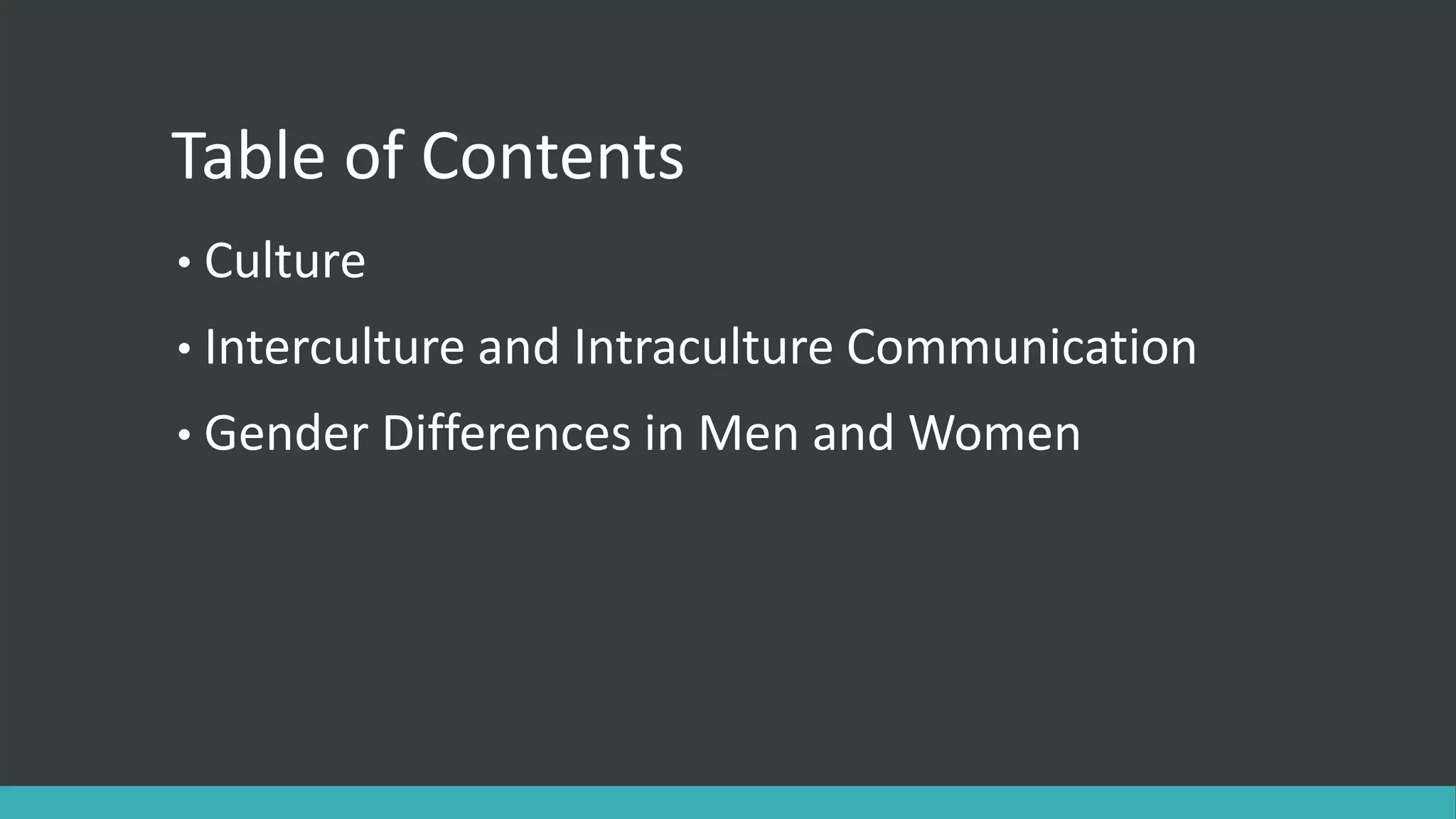 Intercultural and Gender Communication | PPT