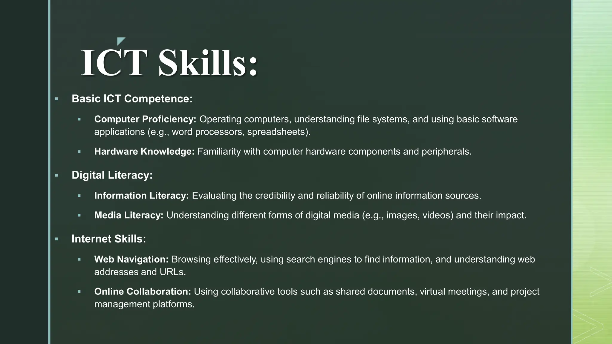 COMMUNICATION SKILLS AND ICT SKILLS.pptx | Internet for Beginners | Internet