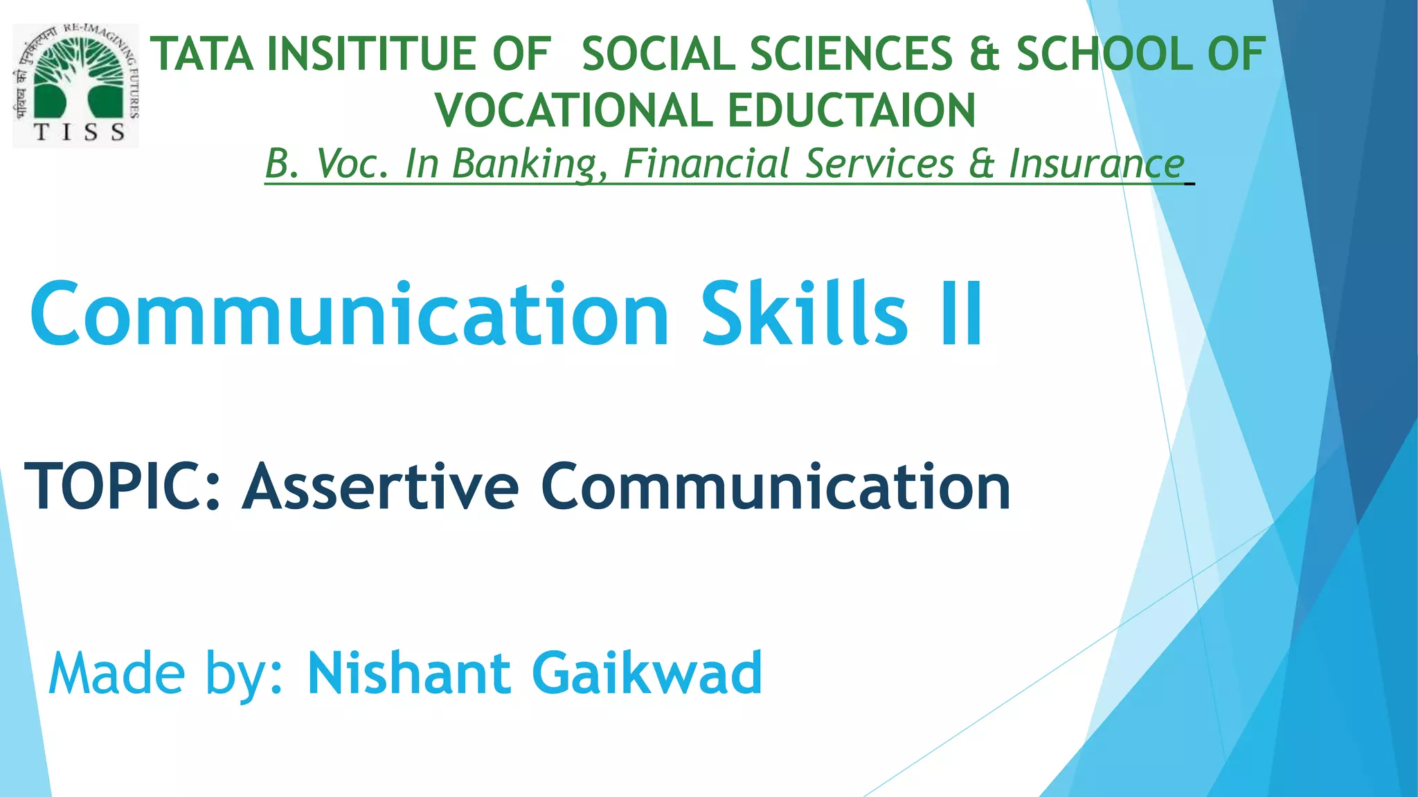 Communication skills assertive communication ppt | PPT